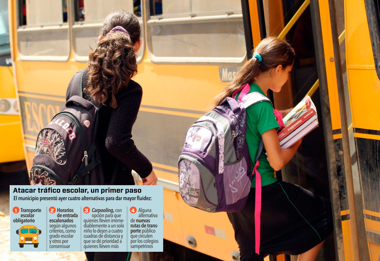 Plantea San Pedro: al colegio ¡sin auto!
