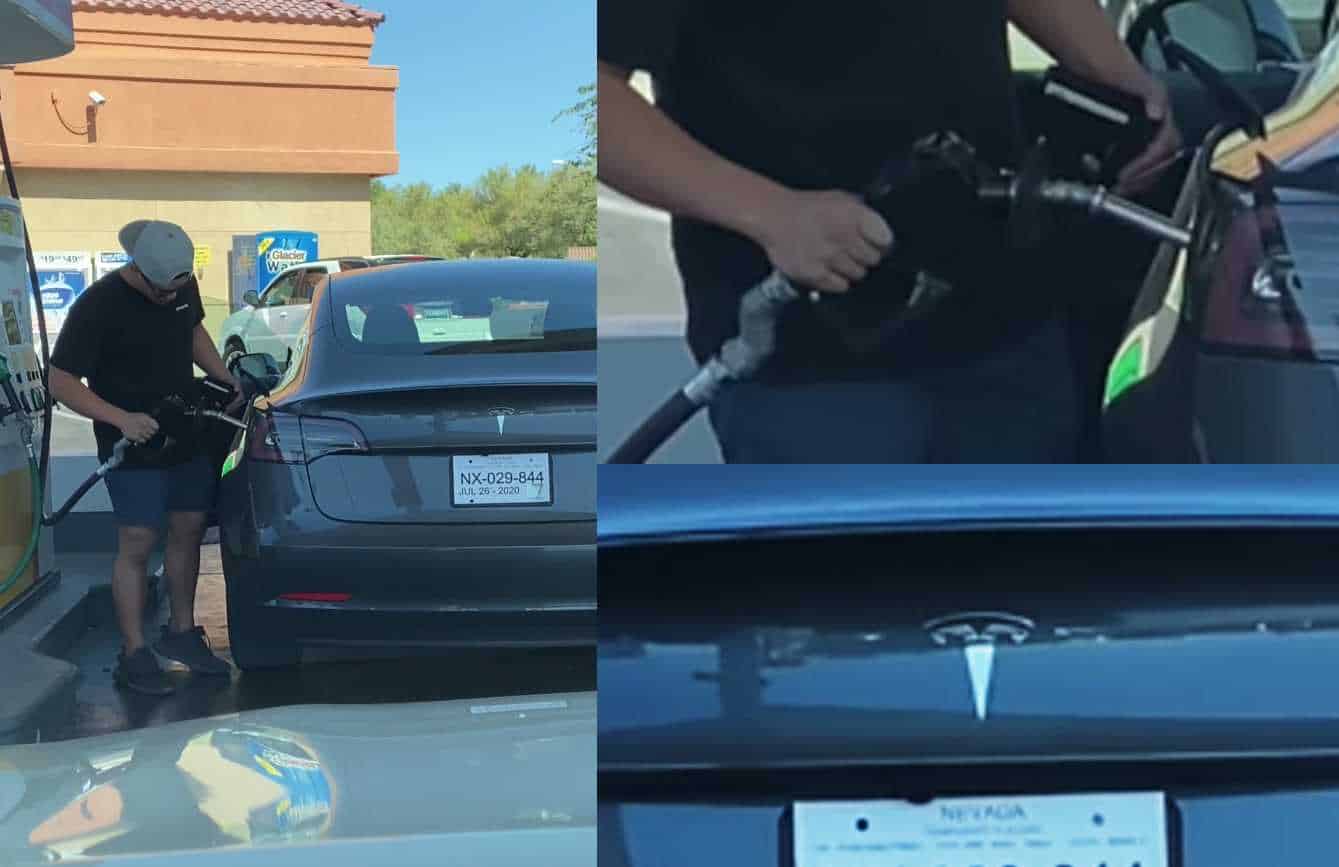 Conductor de Tesla Model 3 lleva su auto a la gasolinera para 'llenarle ...